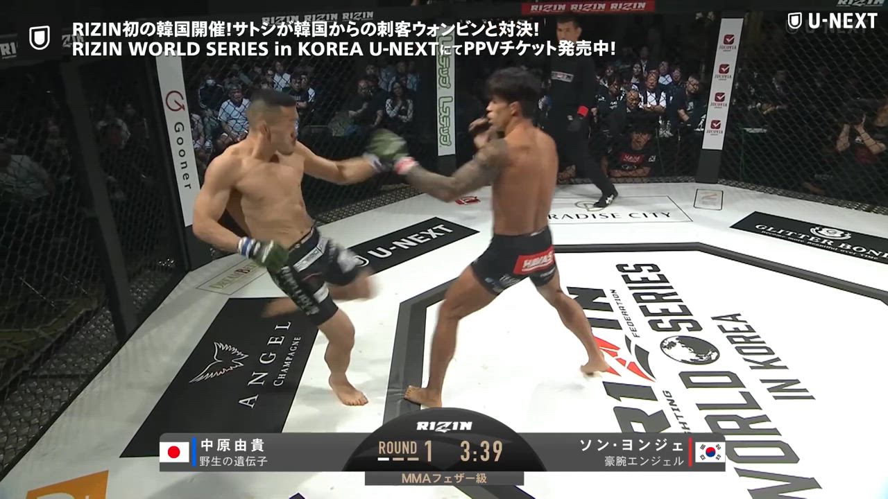 【動画】【RIZIN】裏拳から形勢逆転！中原由貴、1・2R優勢も3RにKO負け「気づけば頭フラフラ。バックハンドもらったことは控室で知った」｜5.31 RIZIN WORLD SERIES ...