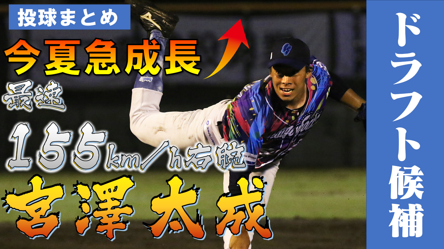 【動画】【ドラフト候補】隠し玉！最速155km/h右腕・宮澤太成の豪快な投球まとめ【徳島インディゴソックス】 - スポーツナビ「徳島インディゴソックス」