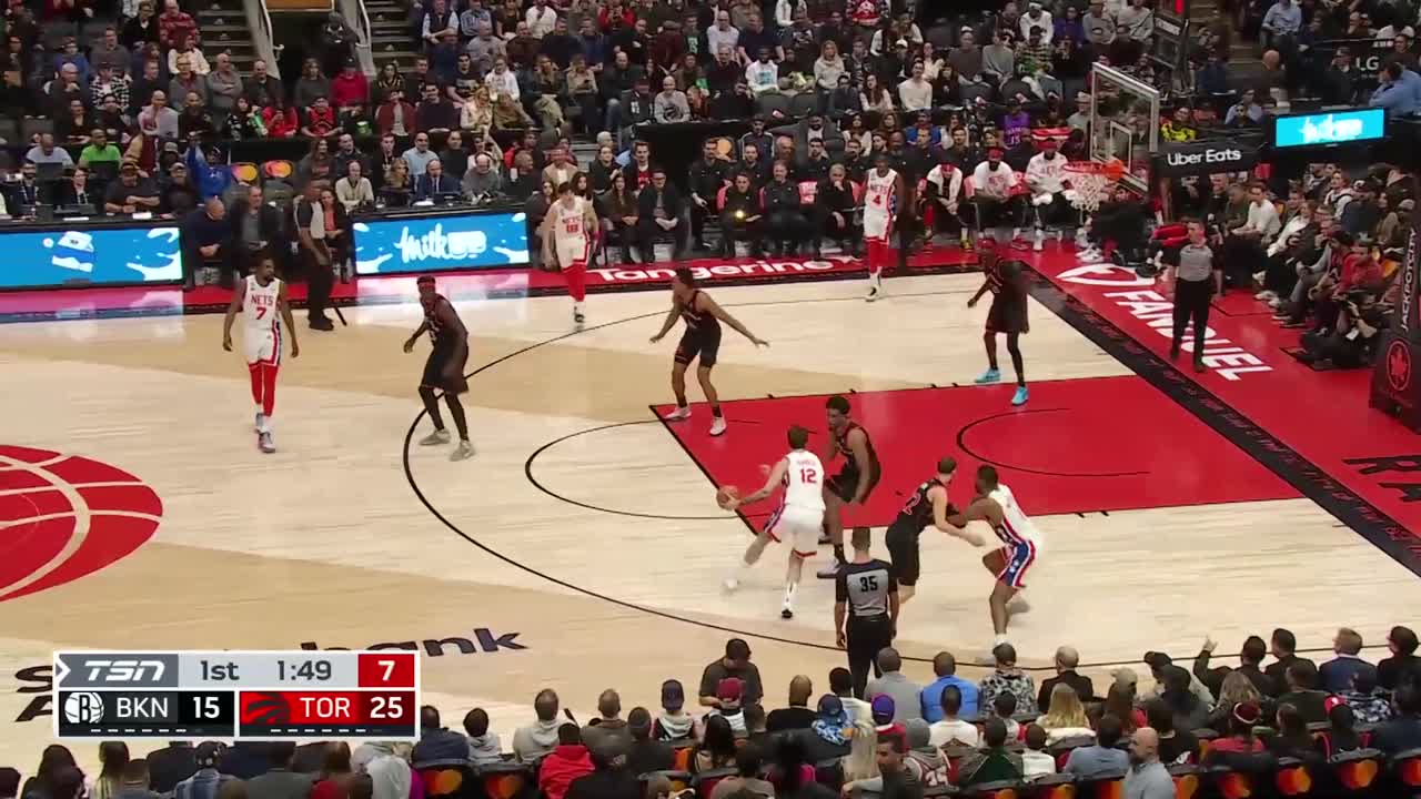 【動画】ネッツの渡邊雄太が古巣のラプターズ相手に終盤の逆転3Pを含む17得点｜2022.12.16 - スポーツナビ「NBA Japan」