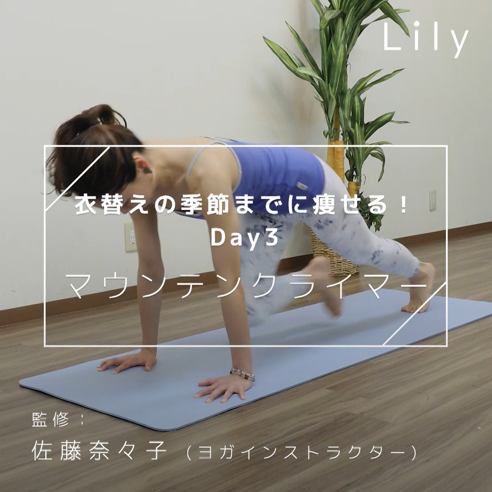 新生活に向けてダイエット!day3☆全身脂肪燃焼のマウンテンクライマー Lily Yahoo Japan