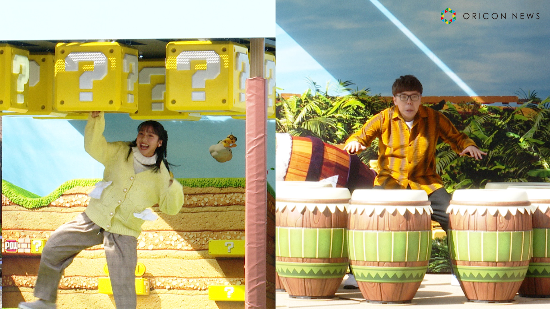 HIKAKIN&山之内すず、USJ新エリア『ドンキーコング・カントリー』に挑戦 USJスーパー・ニンテンドー・ワールド『PLAY WILD! チャレンジ』開幕セレモニー - オリコン ...