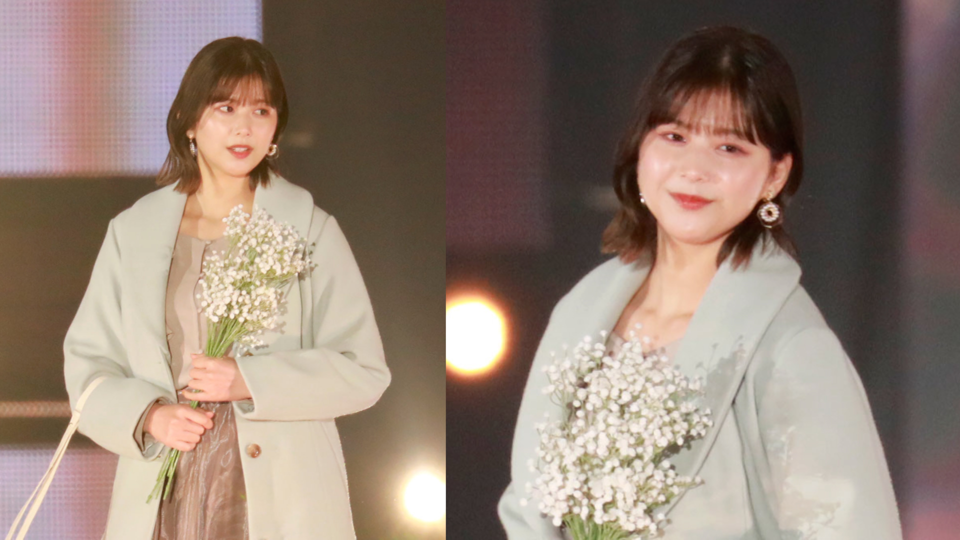 元櫻坂46渡邉理佐、水色コートで爽やかに登場 オリコン Yahoo Japan