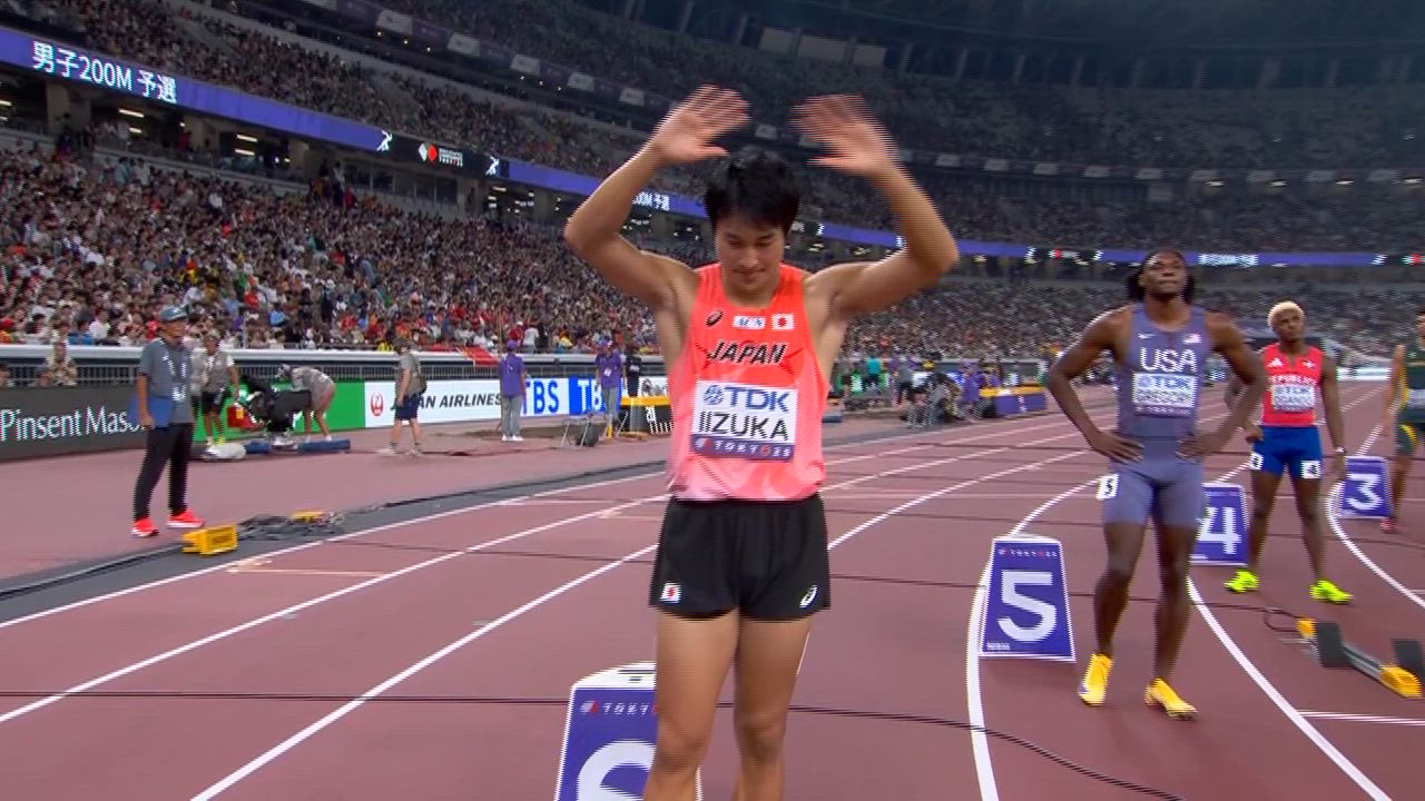 【動画】【東京世界陸上 9月13日〜21日】男子200m 予選1組 飯塚翔太【TBS系列生中継】 - スポーツナビ「東京2025世界陸上 TBS」