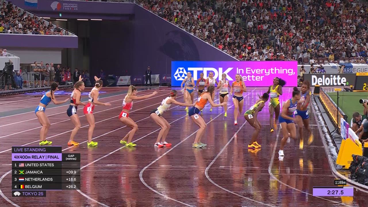 【動画】【東京世界陸上 9月13日〜21日】4×400mリレー女子決勝 【TBS系列生中継】 - スポーツナビ「東京2025世界陸上 TBS」