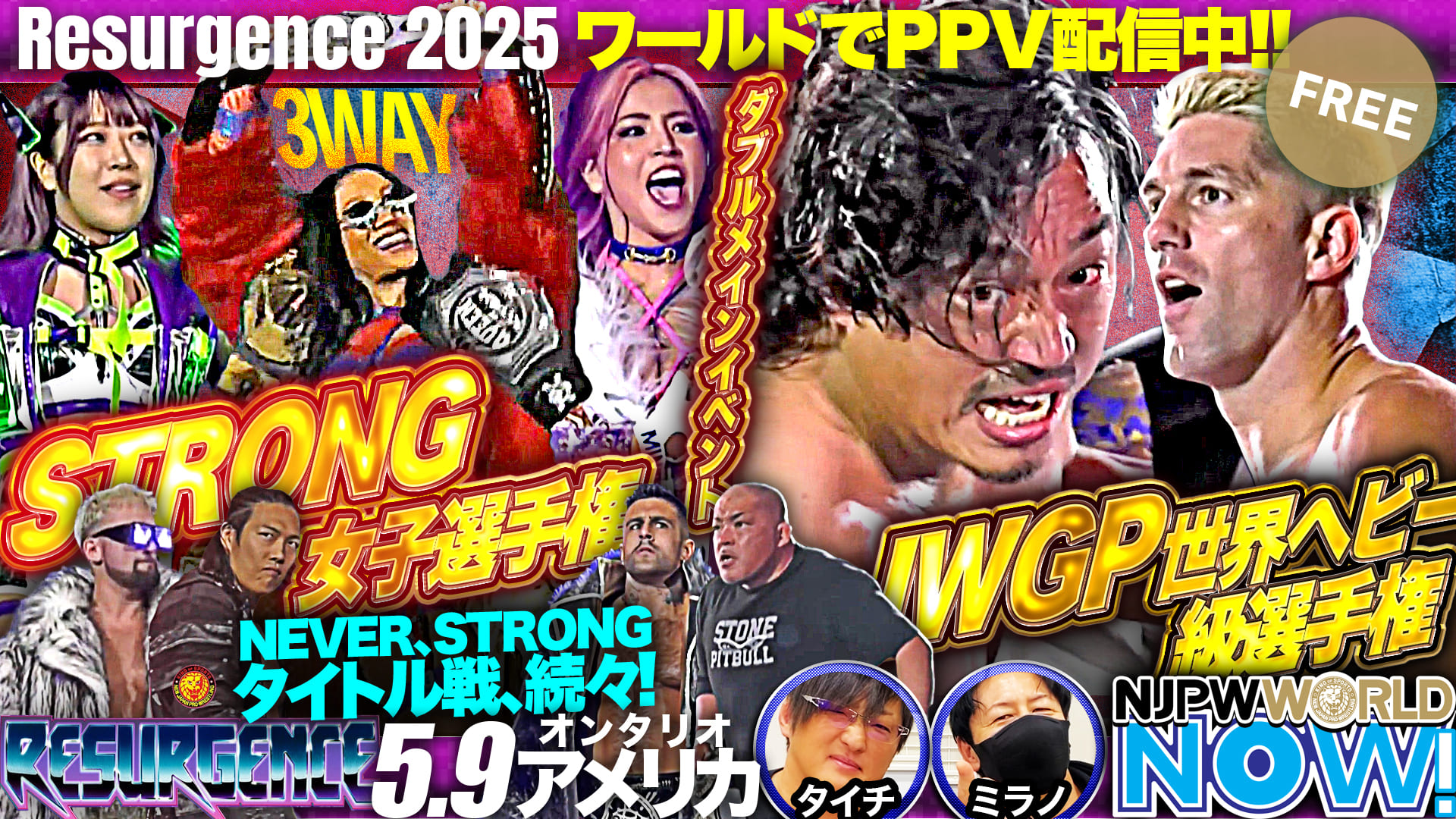【動画】【新日本プロレス】IWGP世界王座戦、STRONG女子3WAYマッチほか見どころ盛りだくさん！ - スポーツナビ「NJPW WORLD」