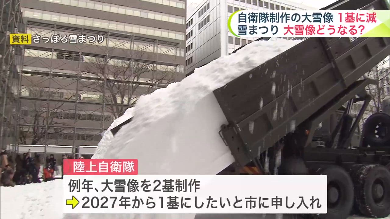 大雪像どうなる？…「さっぽろ雪まつり」2027年から自衛隊制作の“大雪像”2基→1基に…大規模災害への対応・冬の訓練のため隊員の確保が難しく＜北海道＞ - 北海道ニュースUHB ...
