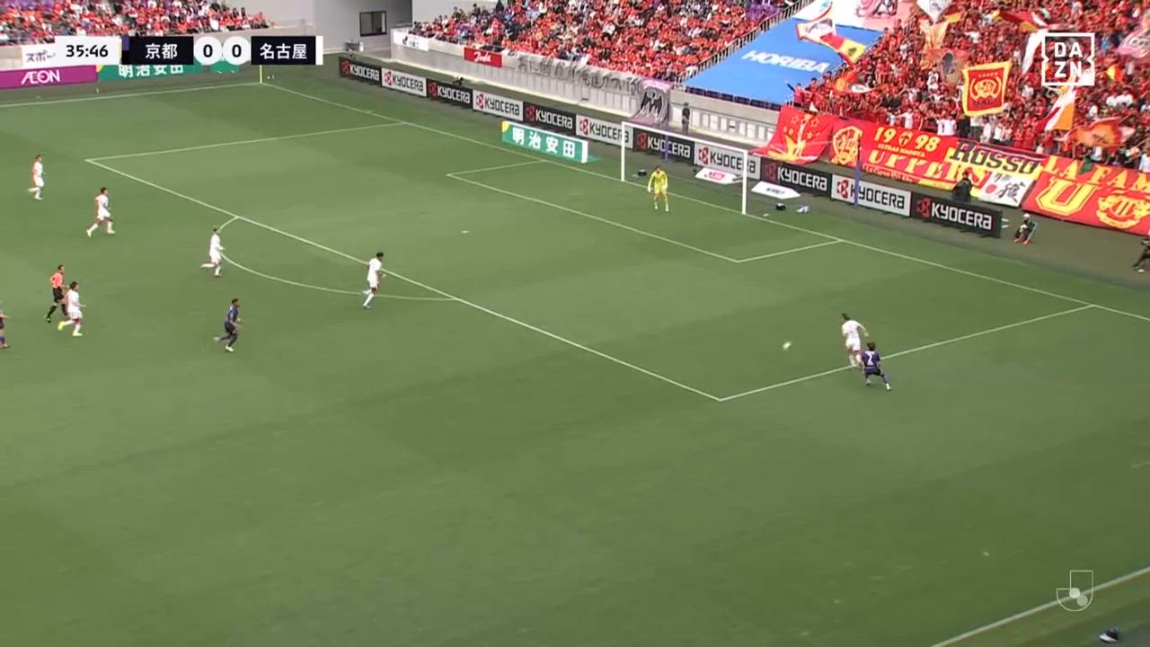Jリーグ - J1 第16節 京都サンガF.C. vs. 名古屋グランパス - 試合経過 - スポーツナビ