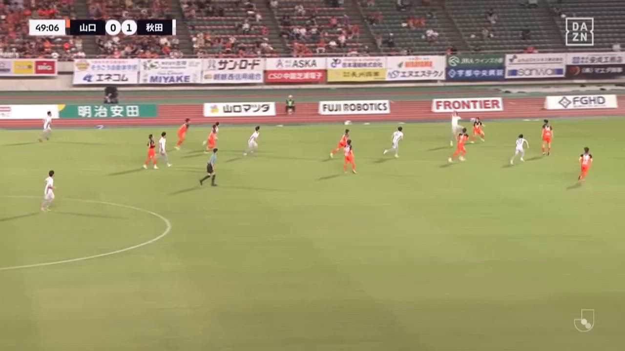 Jリーグ - J2 第21節 レノファ山口FC vs. ブラウブリッツ秋田 - 試合経過 - スポーツナビ