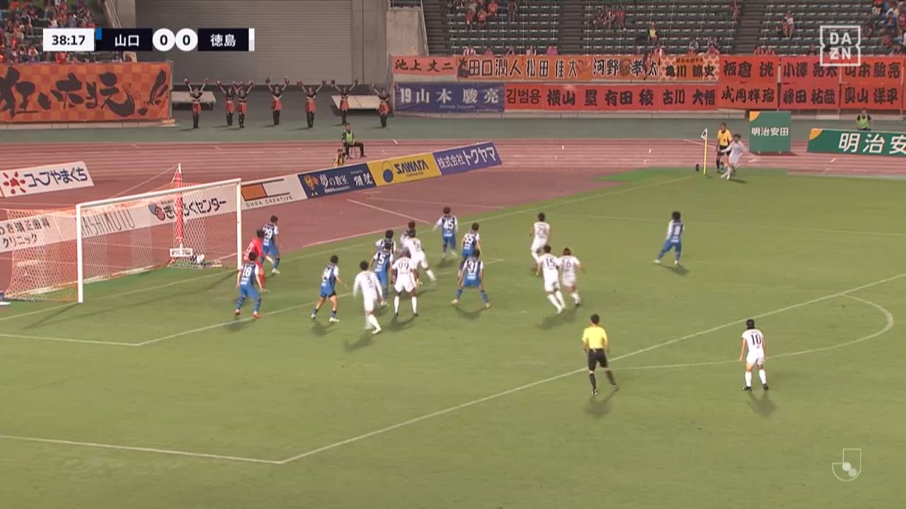 Jリーグ - J2 第23節 レノファ山口FC vs. 徳島ヴォルティス - 試合経過 - スポーツナビ