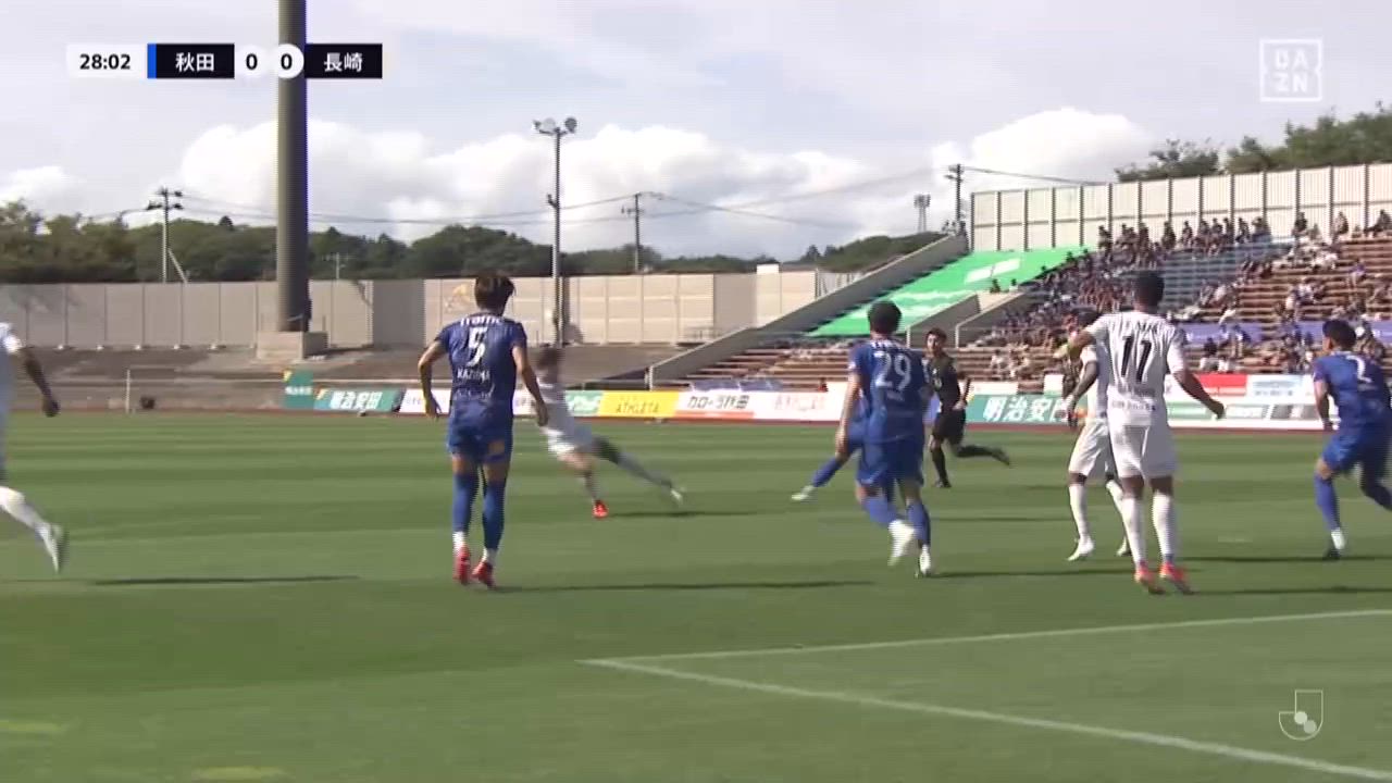 Jリーグ - J2 第31節 ブラウブリッツ秋田 vs. V・ファーレン長崎 - 試合経過 - スポーツナビ